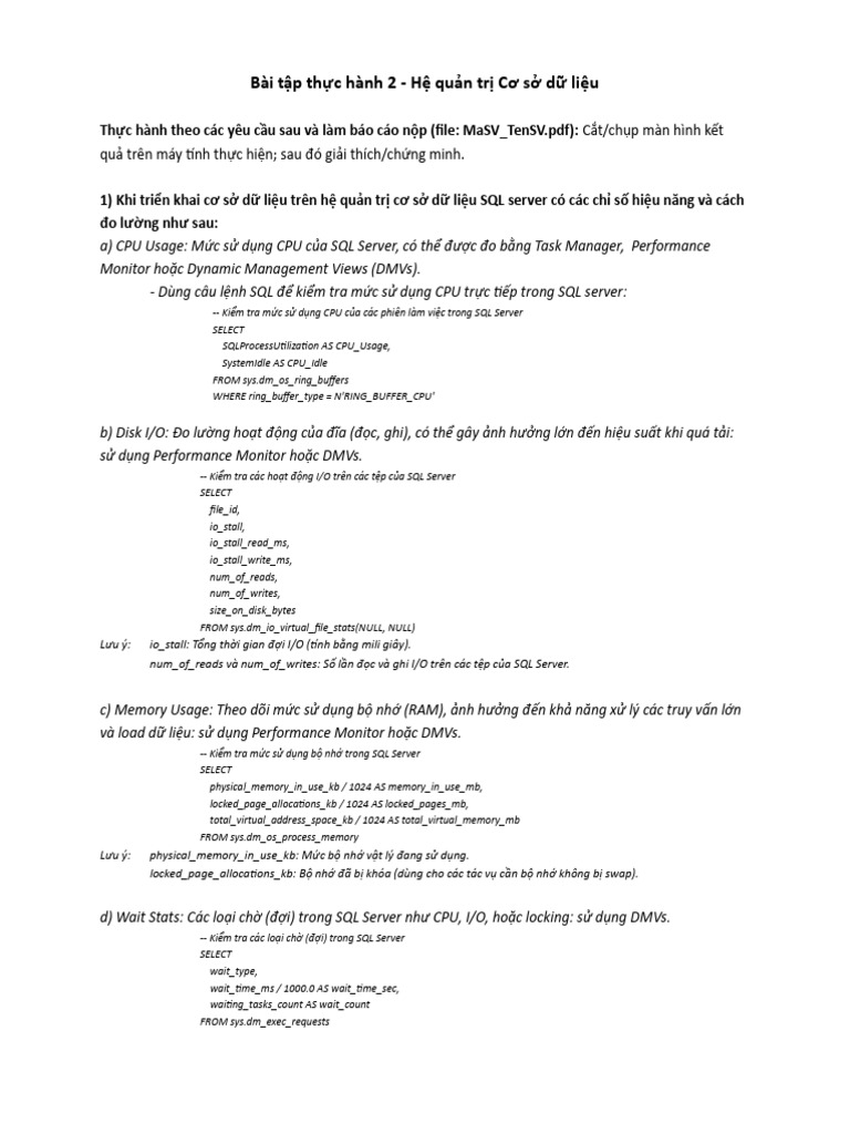 Bai Thuc Hanh 2 | PDF