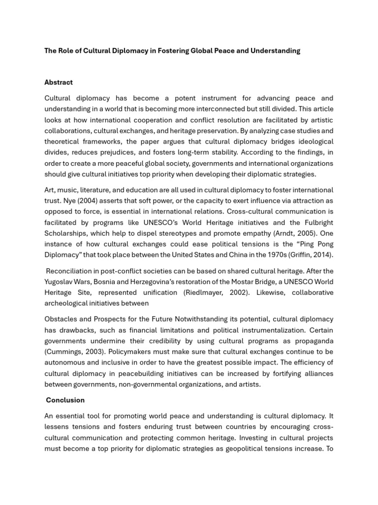 Article IPL | PDF | Diplomacy | Soft Power