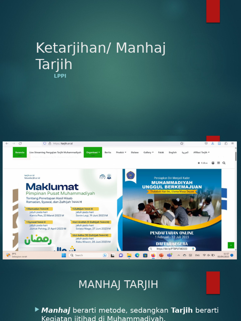 Manhaj Tarjih: Metode Ijtihad Muhammadiyah | PDF