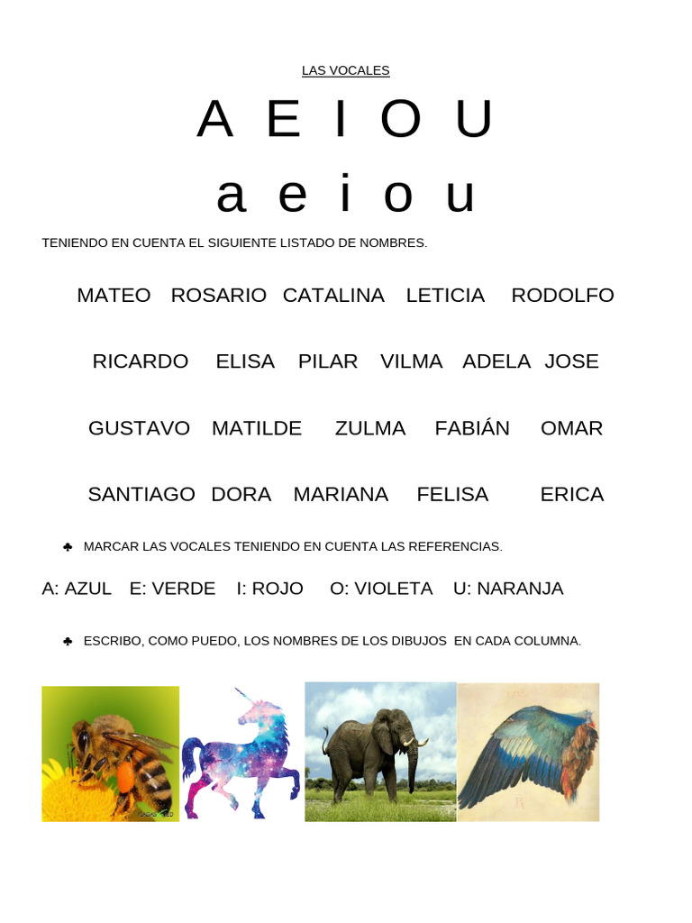 Las Vocales | PDF