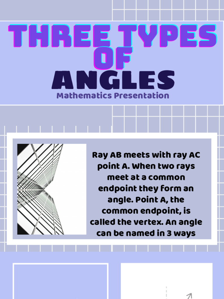 Angles Mathematics Presentation in Purple White Grid Style | PDF