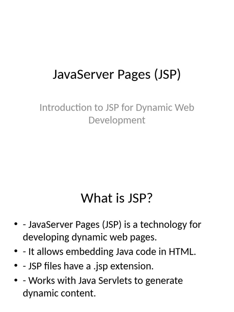 JSP_Presentation | PDF