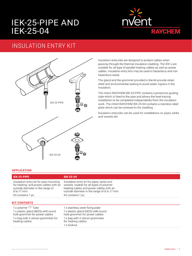 Karta Katalogowa - Zestaw Przepustowy Izolacji IEK-25-04, En. | PDF | Thermal Insulation | Pipe ...