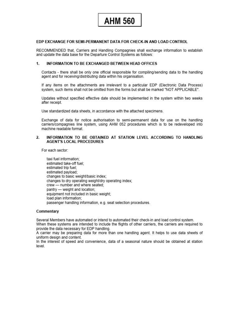 Ahm 560 | PDF | Cargo | Aircraft