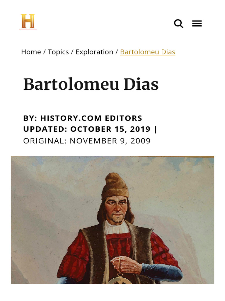 Bartolomeu Dias - Život, odkaz a expedice | PDF