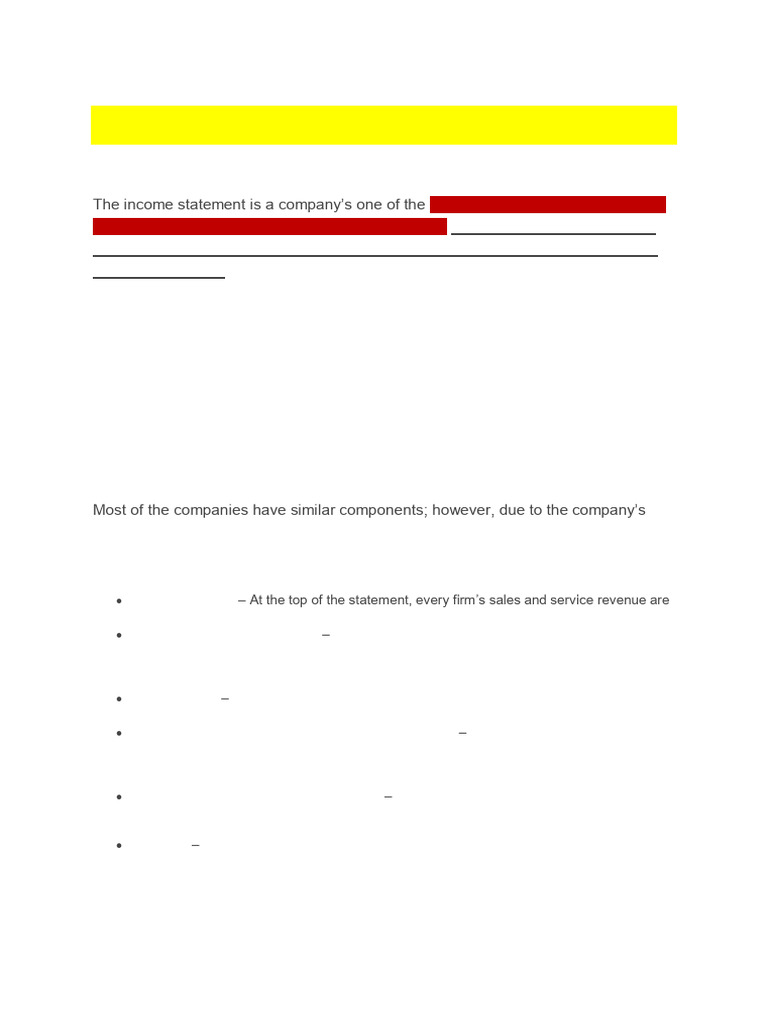 Understanding Income Statements | PDF | Equity (Finance) | Balance Sheet