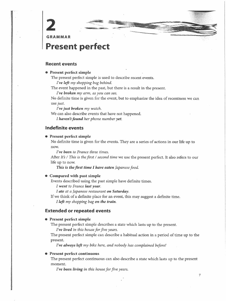 PRESENT PERFECT | PDF