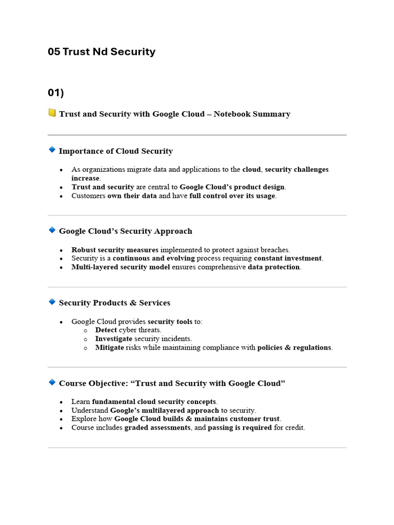 Google Cloud Trust and Security Overview | PDF | Computer Security ...