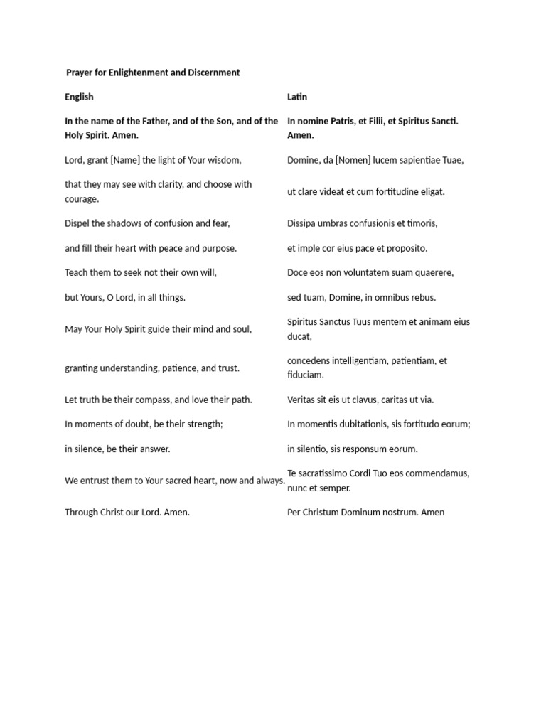 Enlightenment Prayer | PDF