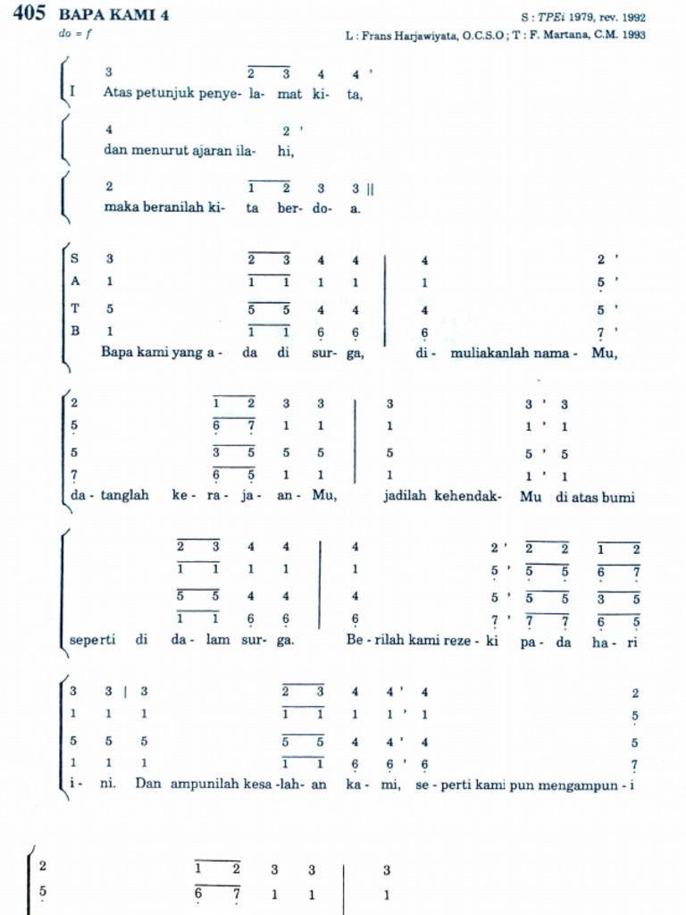 Bapa Kami Rawaseneng | PDF