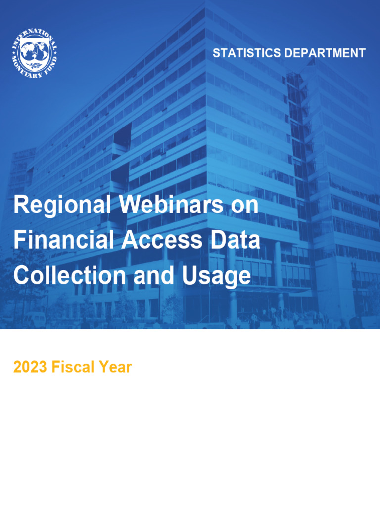 Webinar On Financial Access Data Collection - Jan2023 | PDF | Economies