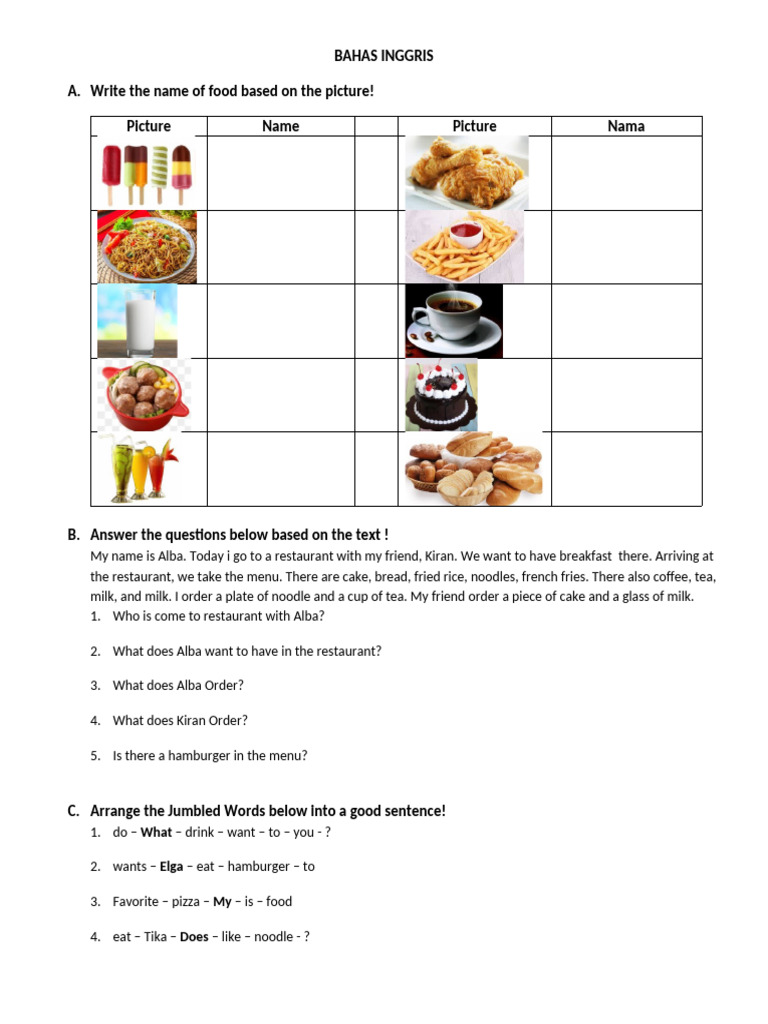 Bing, Food | PDF