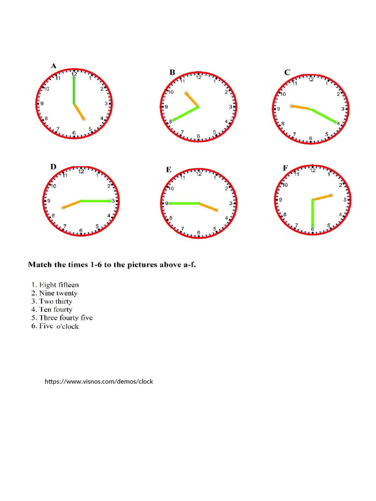 Clocks Match 8 | PDF