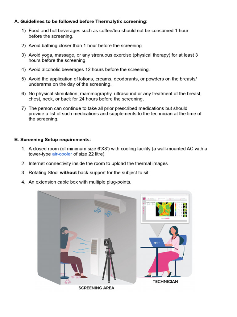 Thermalytix Pre-Screening Guidelines - English | PDF