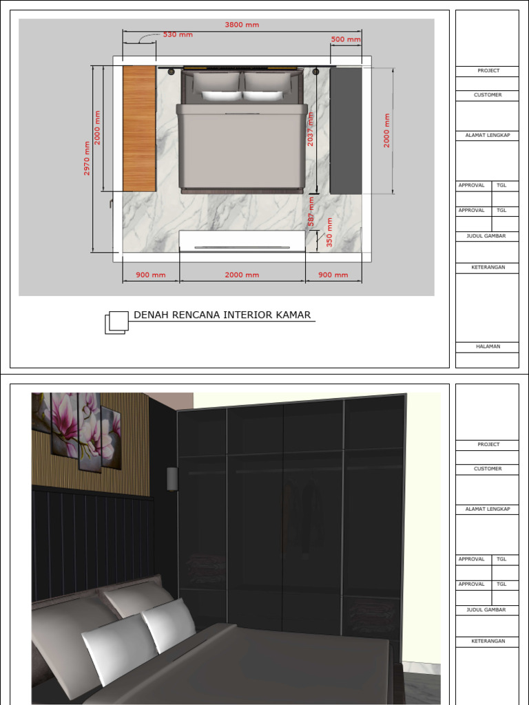 Detail Lemari Baju 3D | PDF