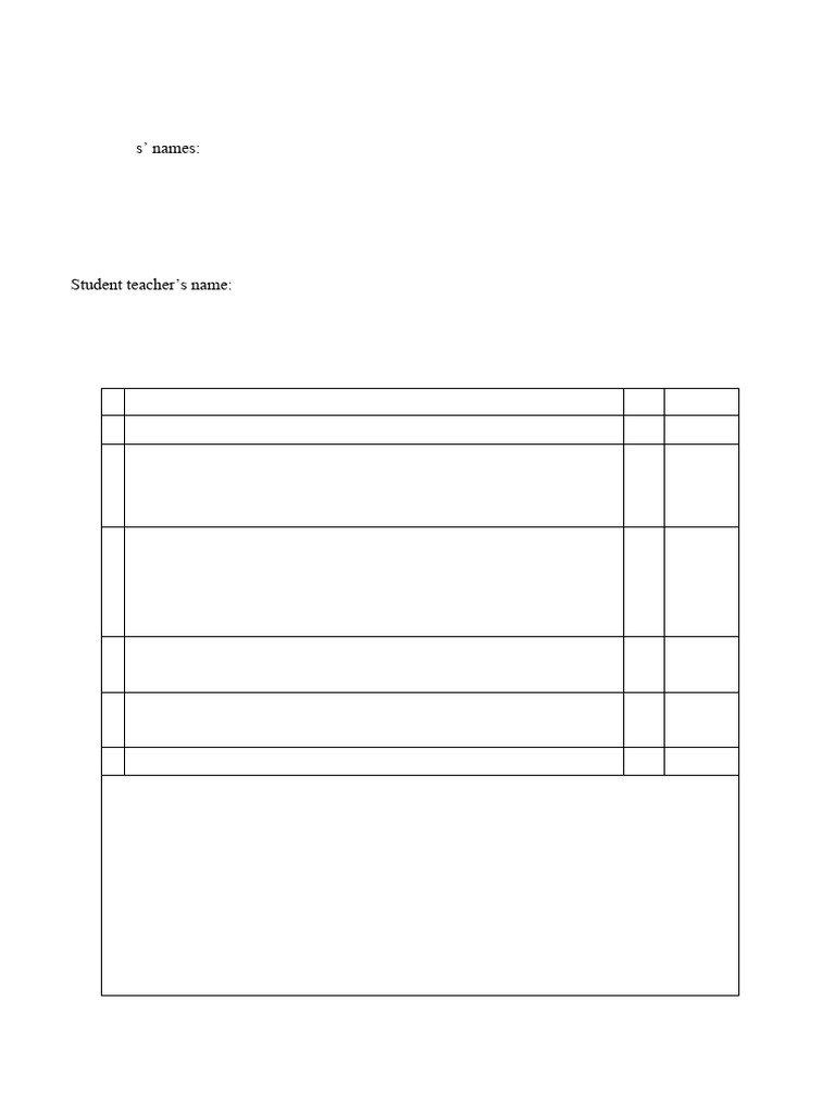 Microteaching Evaluation Form | PDF