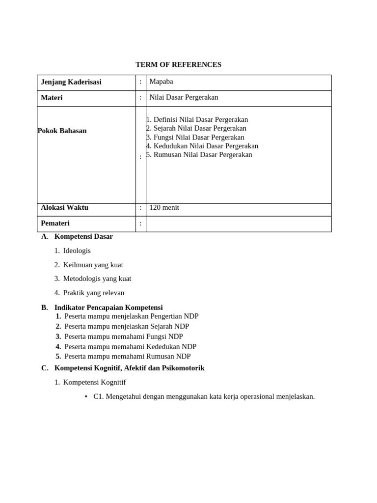 Tor Pemateri NDP 2024 | PDF