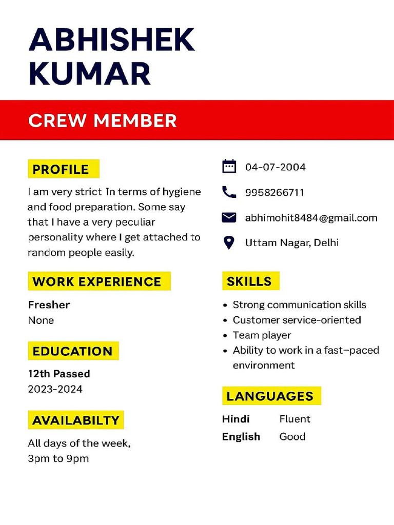 Abhishek CV | PDF