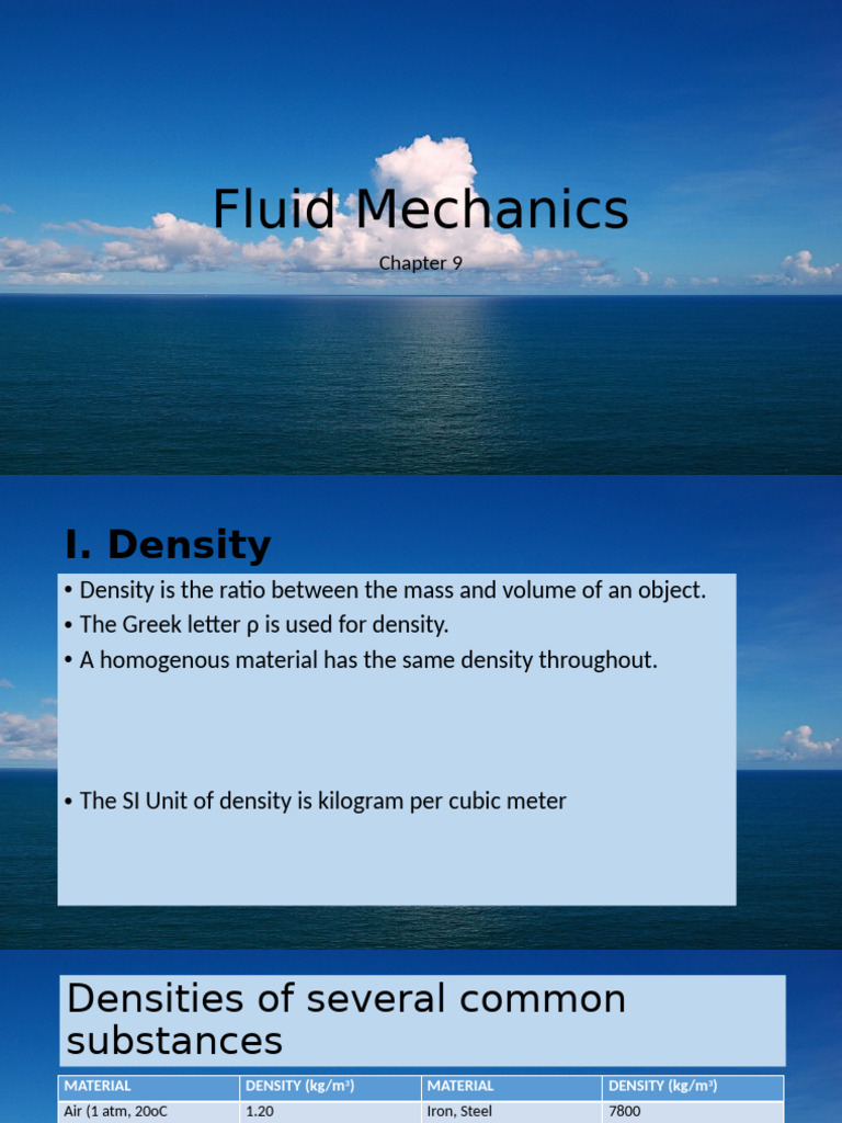 Fluid Mechanics: Key Concepts and Examples | PDF | Fluid Mechanics ...