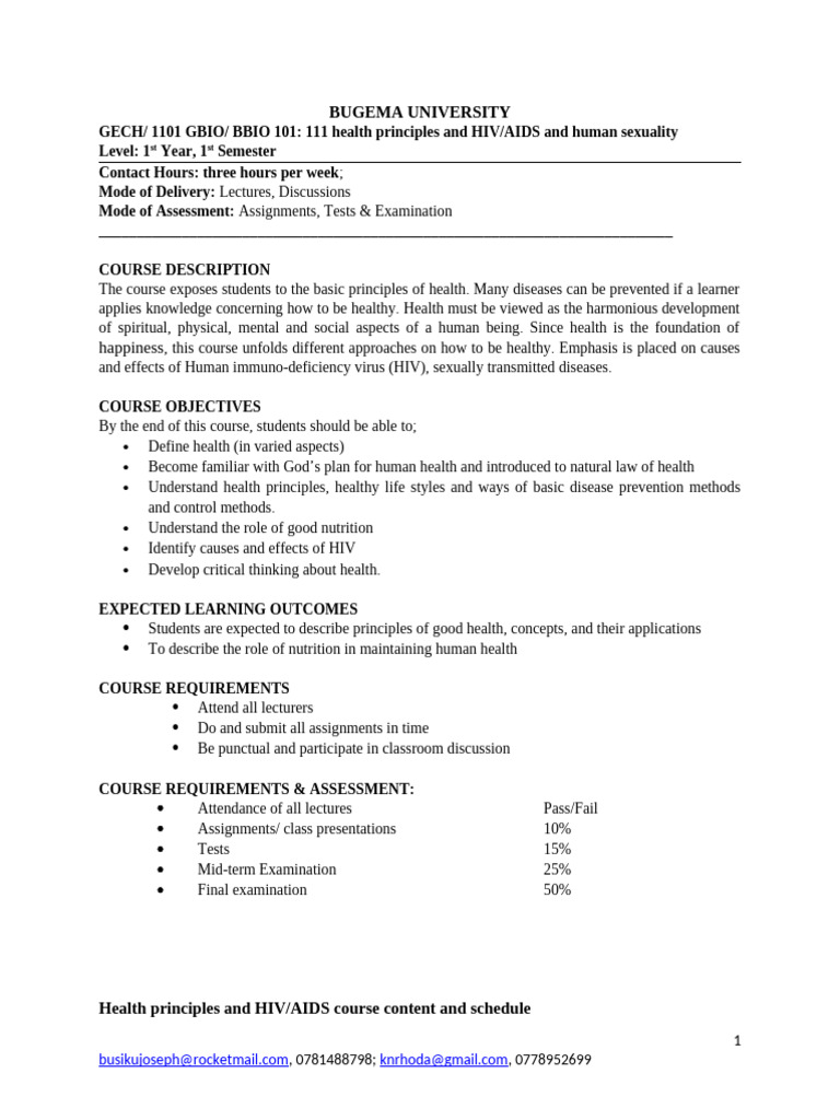 Health Principles Notes | PDF | Malnutrition | Health Education