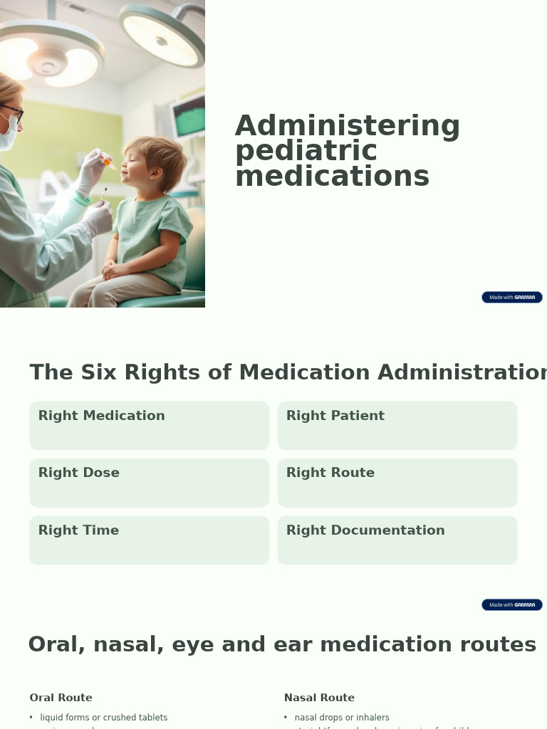 Safe Pediatric Medication Guidelines | PDF