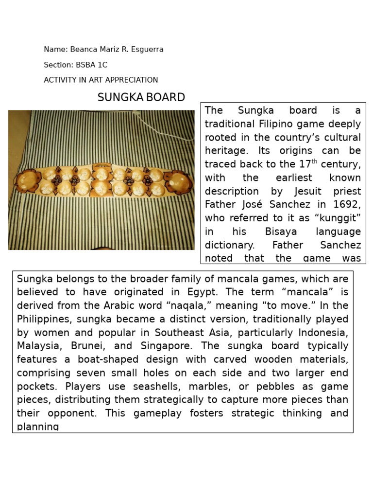 Understanding the Sungka Game | PDF