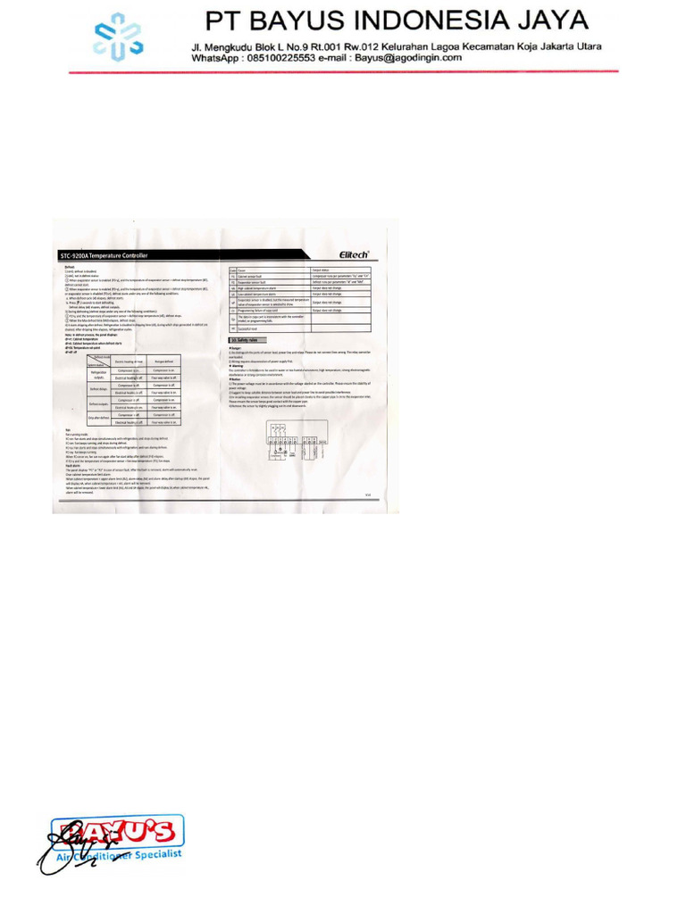 Penawaran Termo Kontrol 9200 Ibu Nisa | PDF