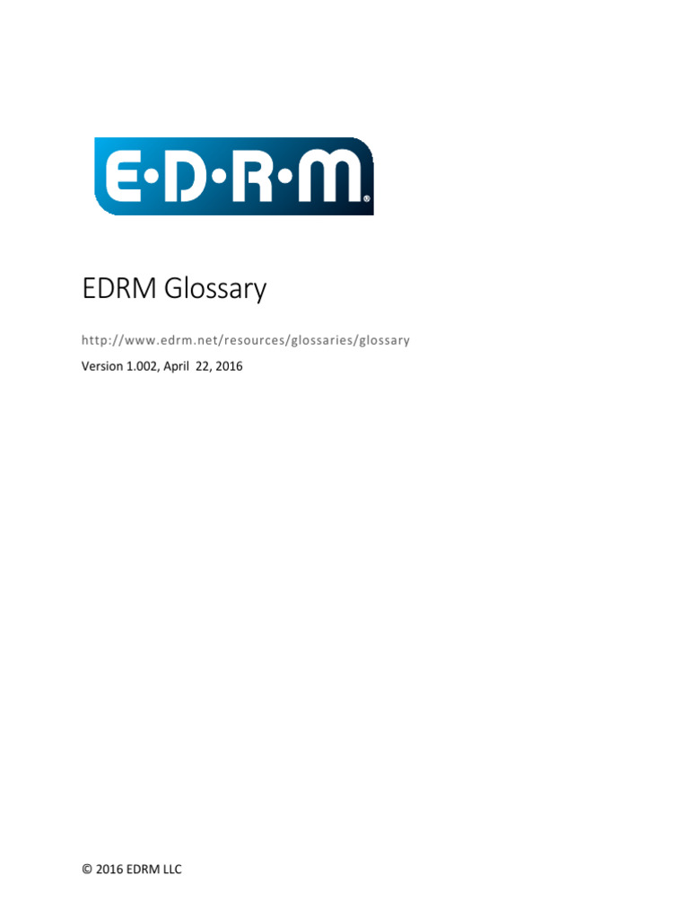 EDRM Glossary | PDF | Computing