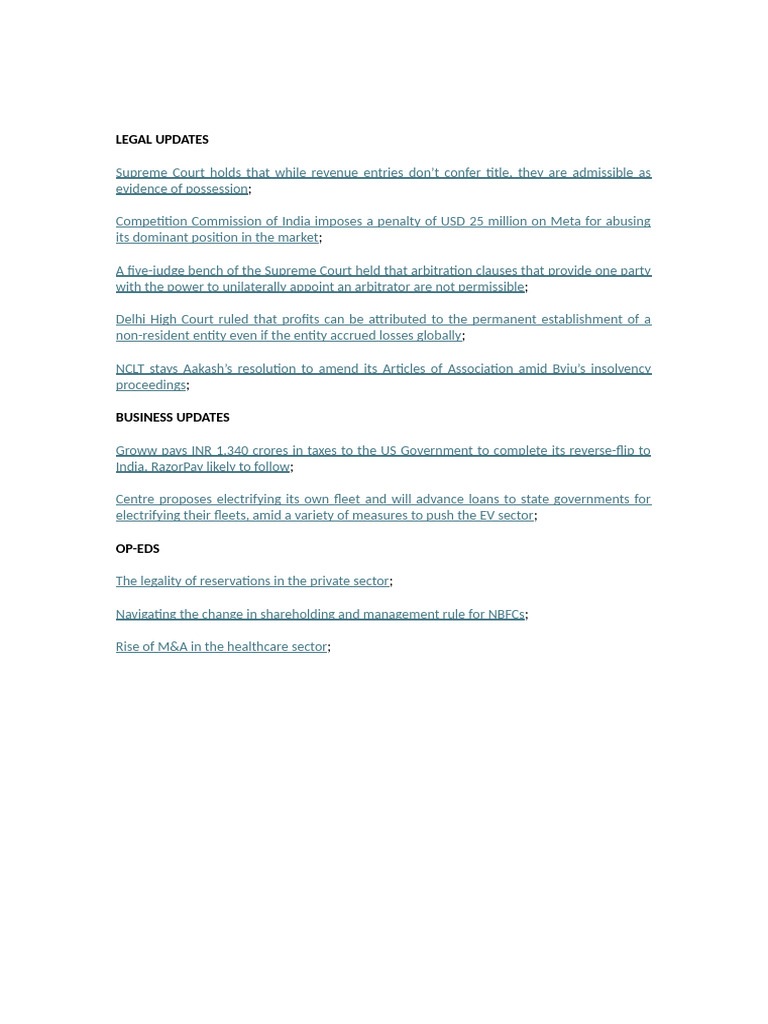 Legal Updates (November 21, 2024) | PDF