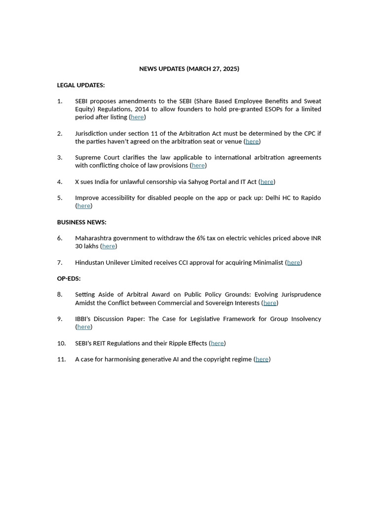 March 2025 Legal and Business Updates | PDF