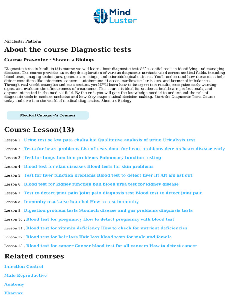 Understanding Diagnostic Tests in Medicine | PDF