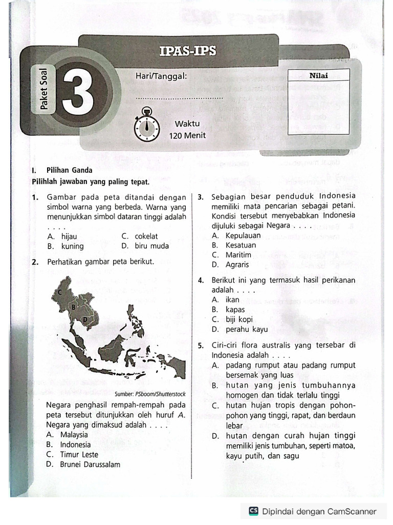 Soal Paket 3 Ipas (Ips) 6sd 2025 | PDF