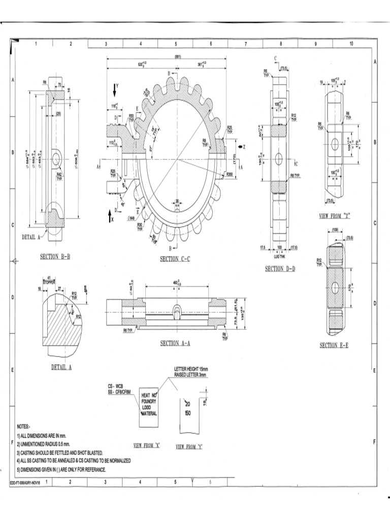 4520RB00xxC00xx1 Casting Drawing | PDF