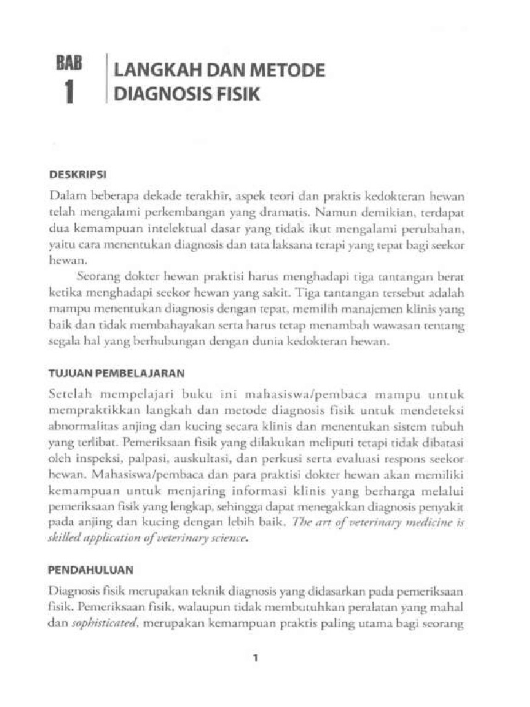 01. Pemeriksaan Fisik pada Anjing dan Kucing.ok fix FIX-13-31 | PDF