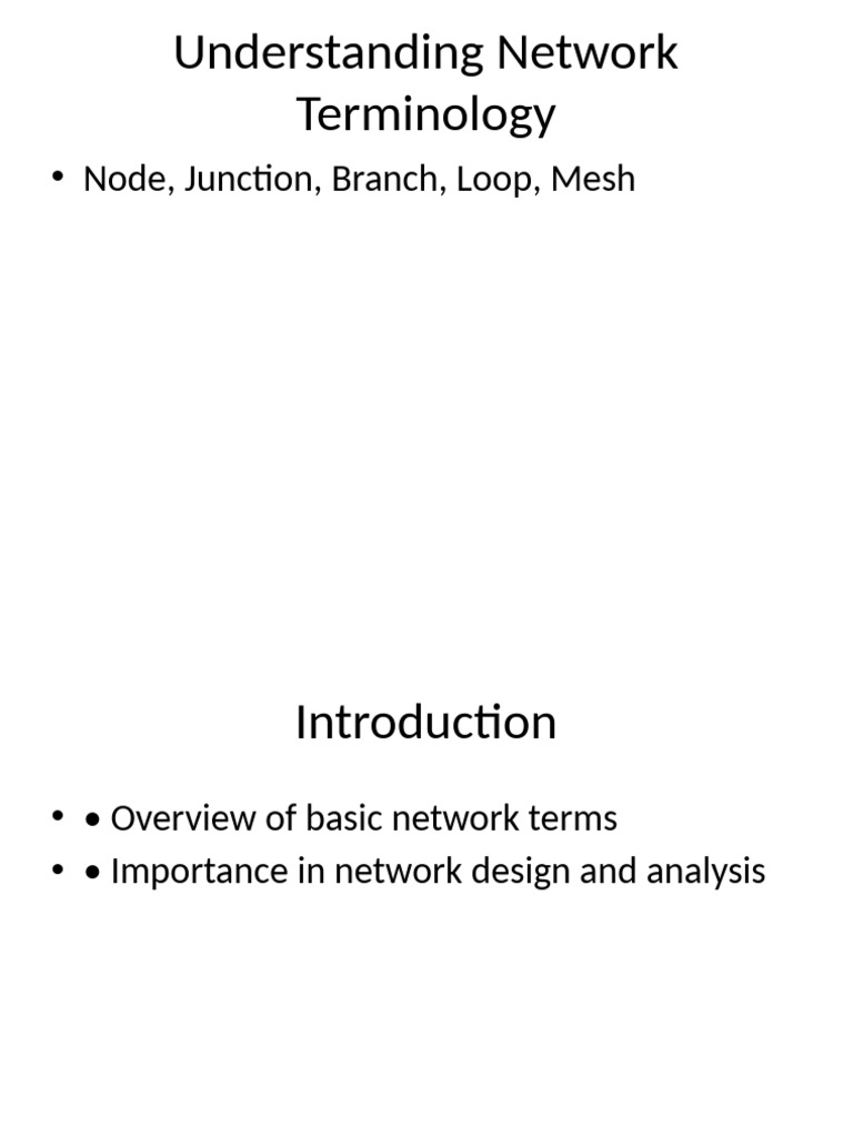 Understanding Network Terminology | PDF