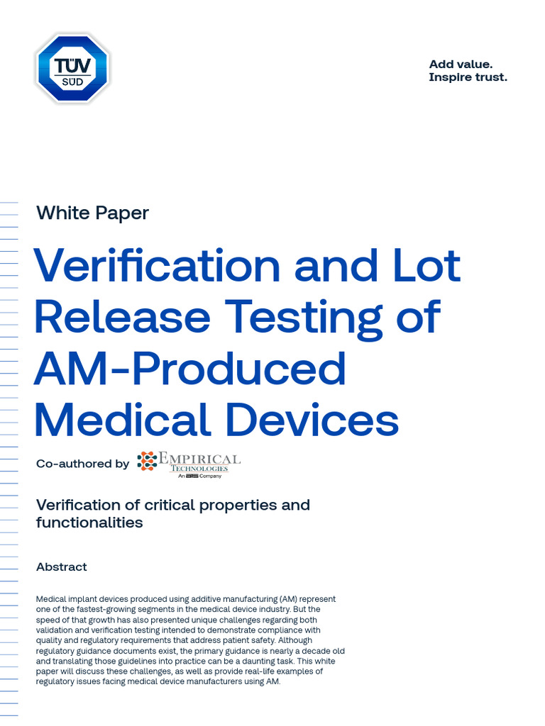 2025-04-04 Tuvsud-Am-Produced-Medical-Devices | PDF | Medical Device | Verification And Validation