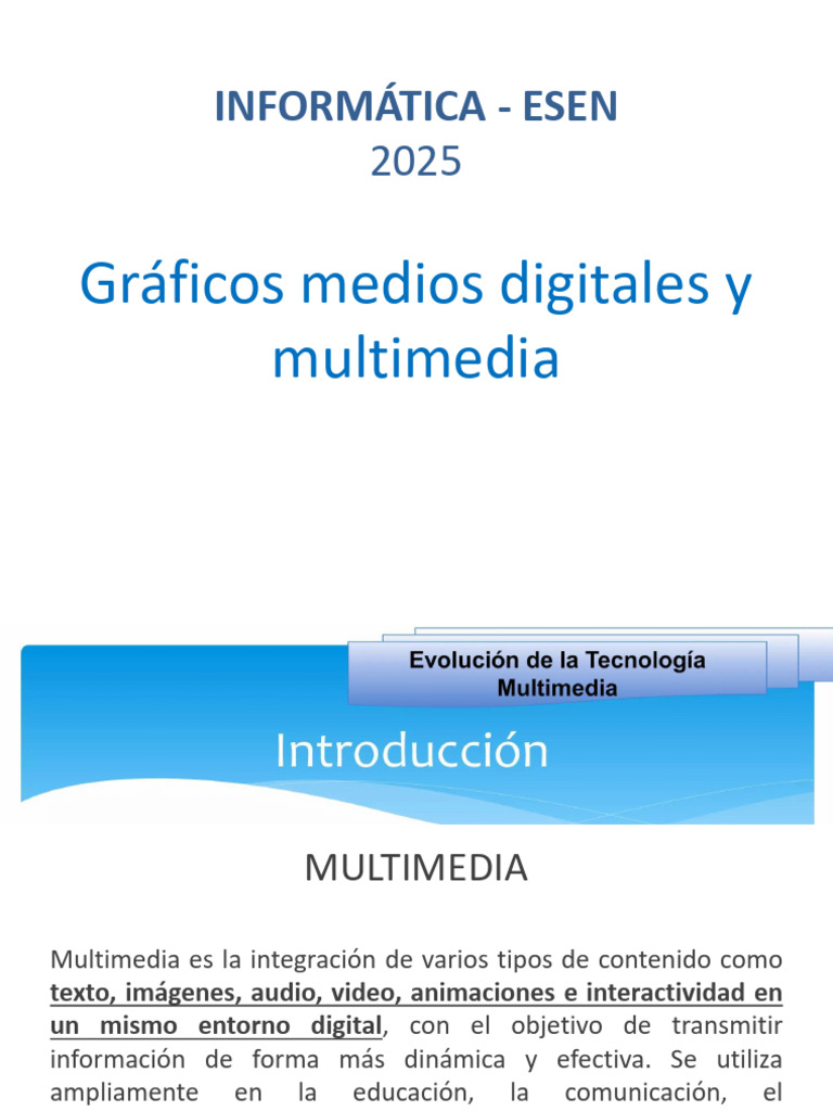 Presentación - Gráficos Medios Digitales y Multimedia | PDF