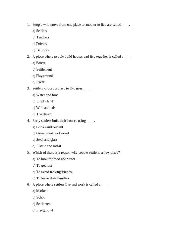 Grade 2 History Examinations | PDF