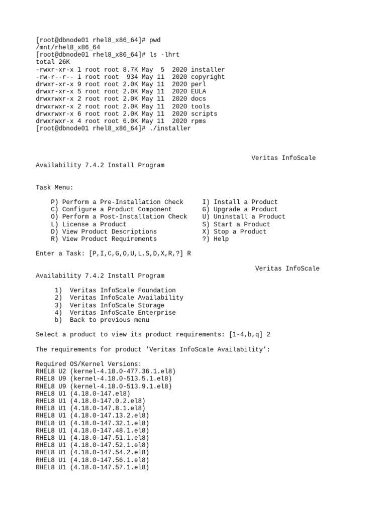 Infoscale Installation Dbnode01 20240328 | PDF | Computer Cluster | Virtual Machine