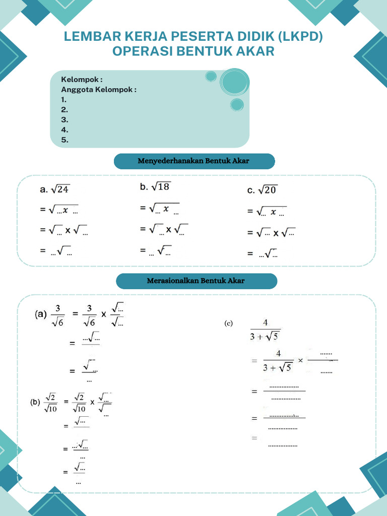 LKPD Bilangan Berpangkat | PDF