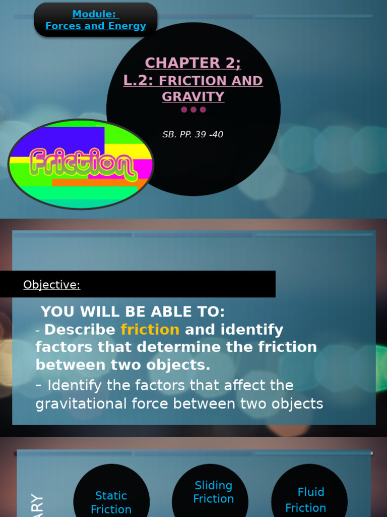 Ch.2 L.2 Friction and Gravity PP.39 40 | PDF