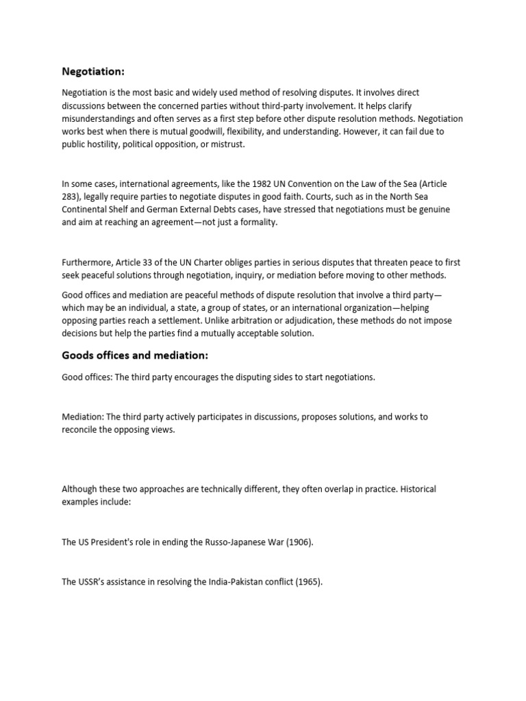 Dispute Resolving Methods | PDF | Mediation | Negotiation