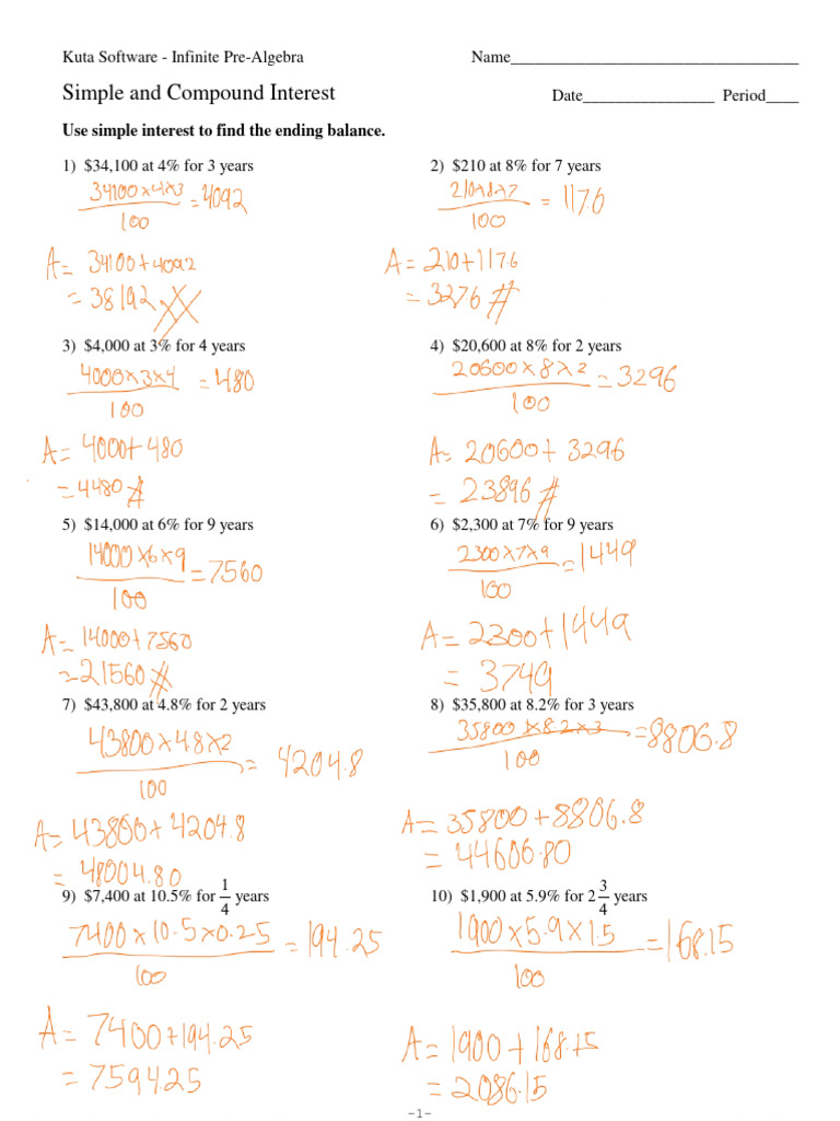 Simple and Compound Interest | PDF | Interest | Financial Services
