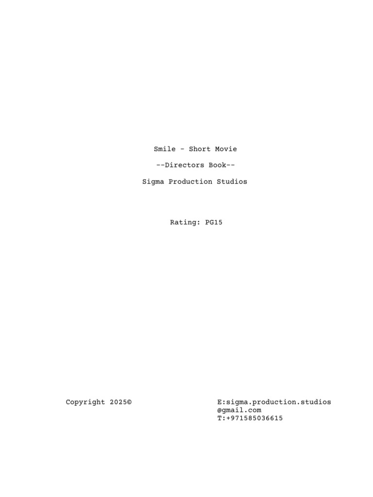 Script Smile - Presented by Sigma Production Studios | PDF | Stairs