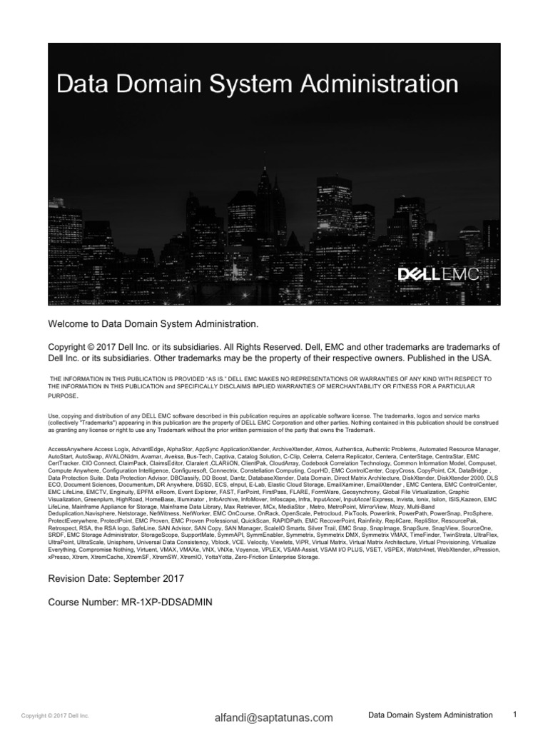 Ddsadmin SG Sept 2017 | PDF | Backup | File System