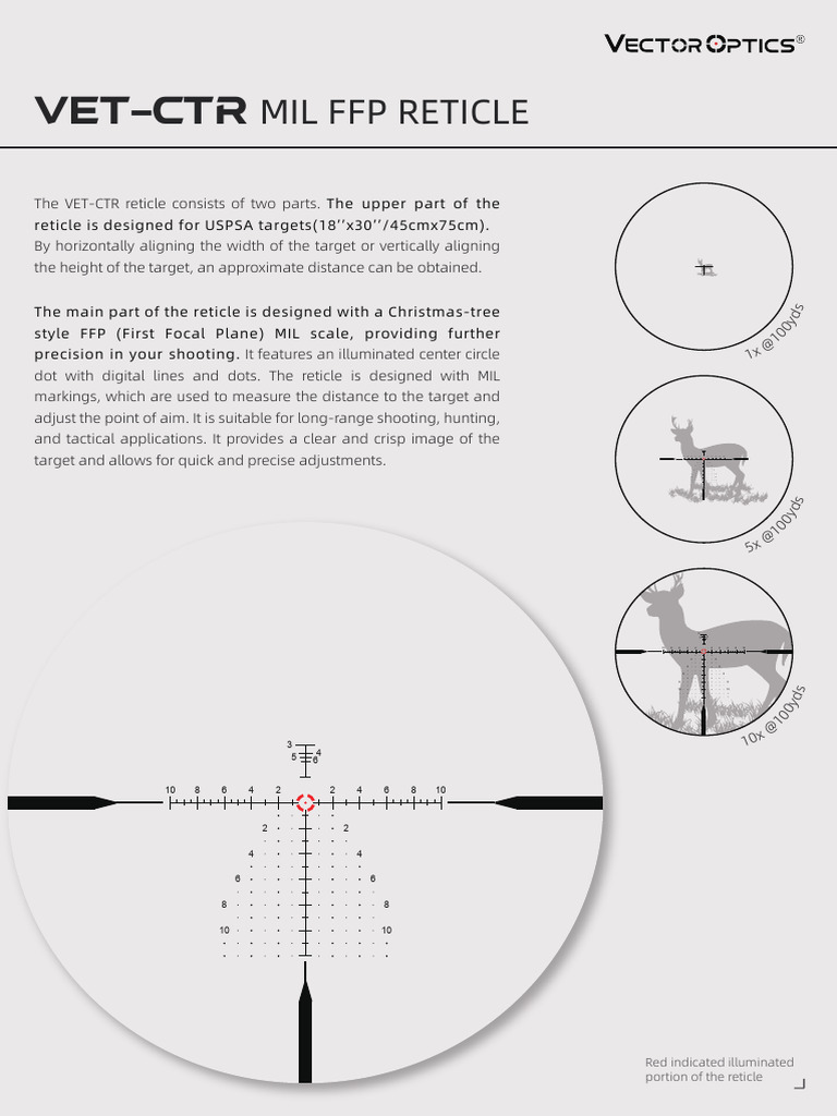 Mil FFP Reticle: Vet-Ctr | PDF | Telescopic Sight | Ballistics