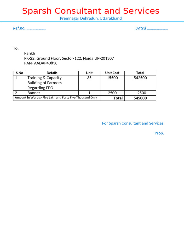 Sparsh Consultant and Services | PDF