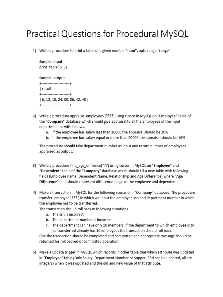 PLSQL Practical Questions | PDF