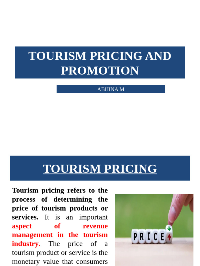 Tourism Pricing and Promotion | PDF | Pricing | Marketing
