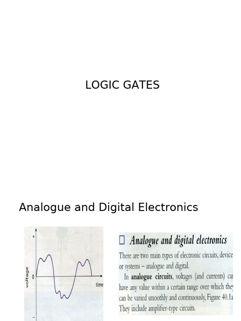 Logic Gates Final | PDF | Logic Gate | Electronic Design